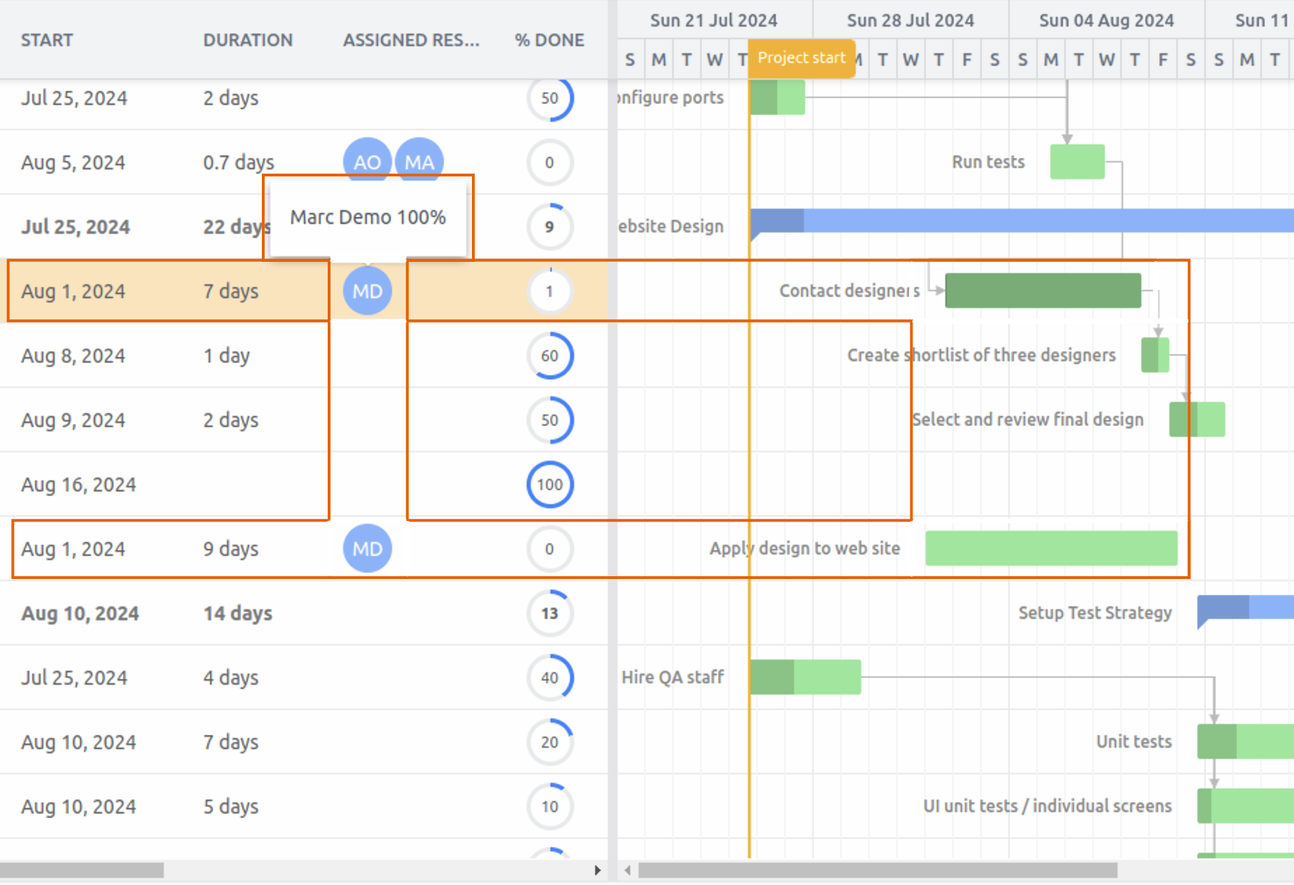 Bryntum Gantt for Odoo Docs